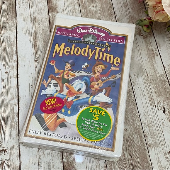 Disney | Other | Disney Masterpiece Melody Time Vhs New | Poshmark